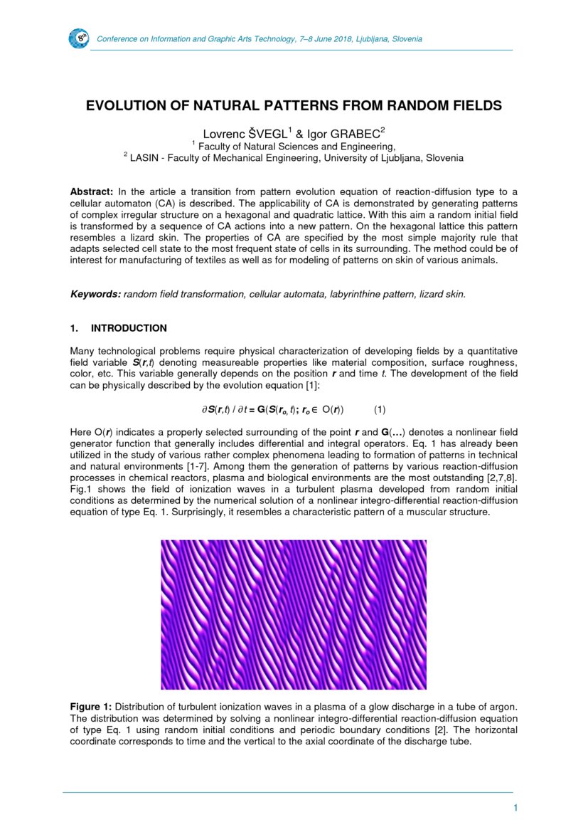 Evolution of natural patterns from random fields | DeepAI