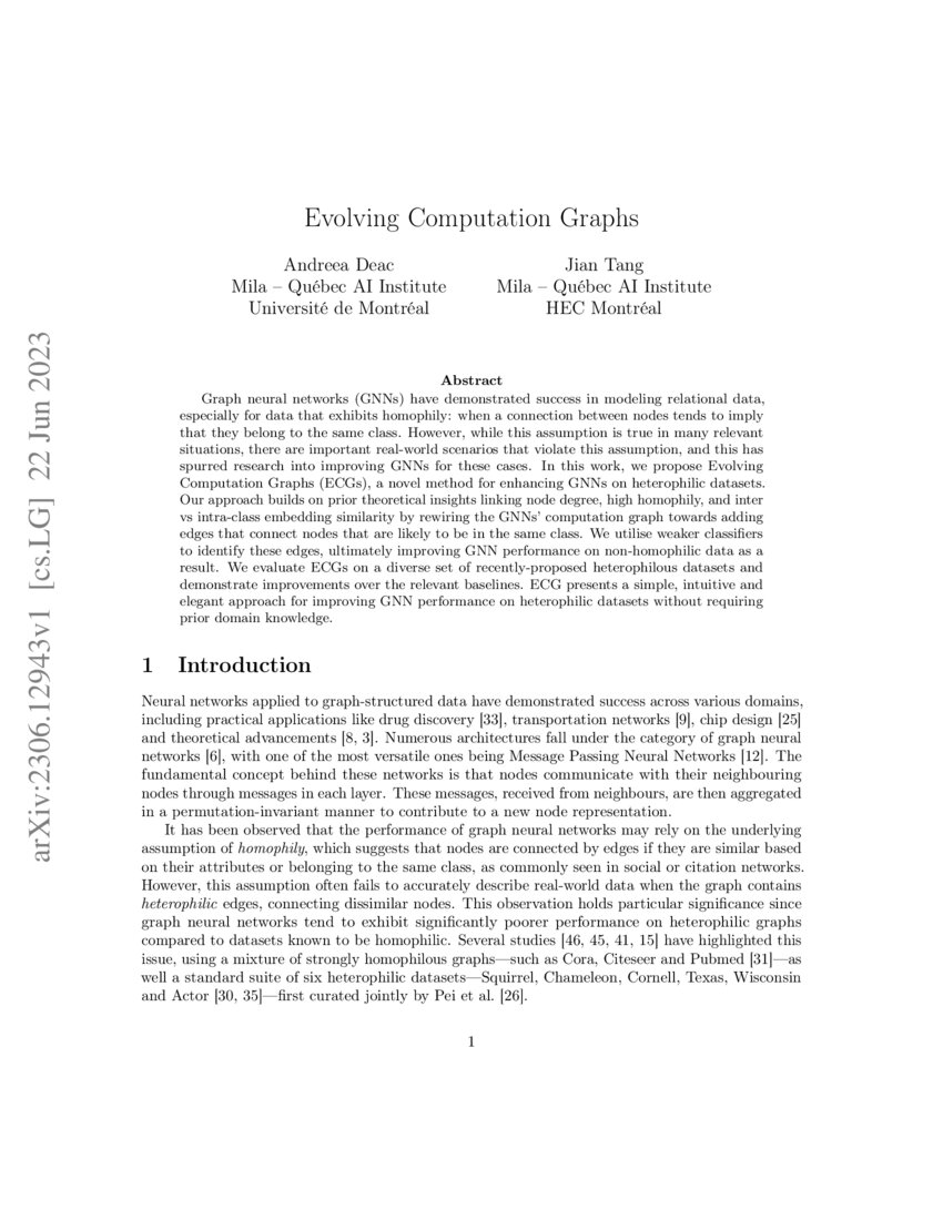 Evolving Computation Graphs Deepai