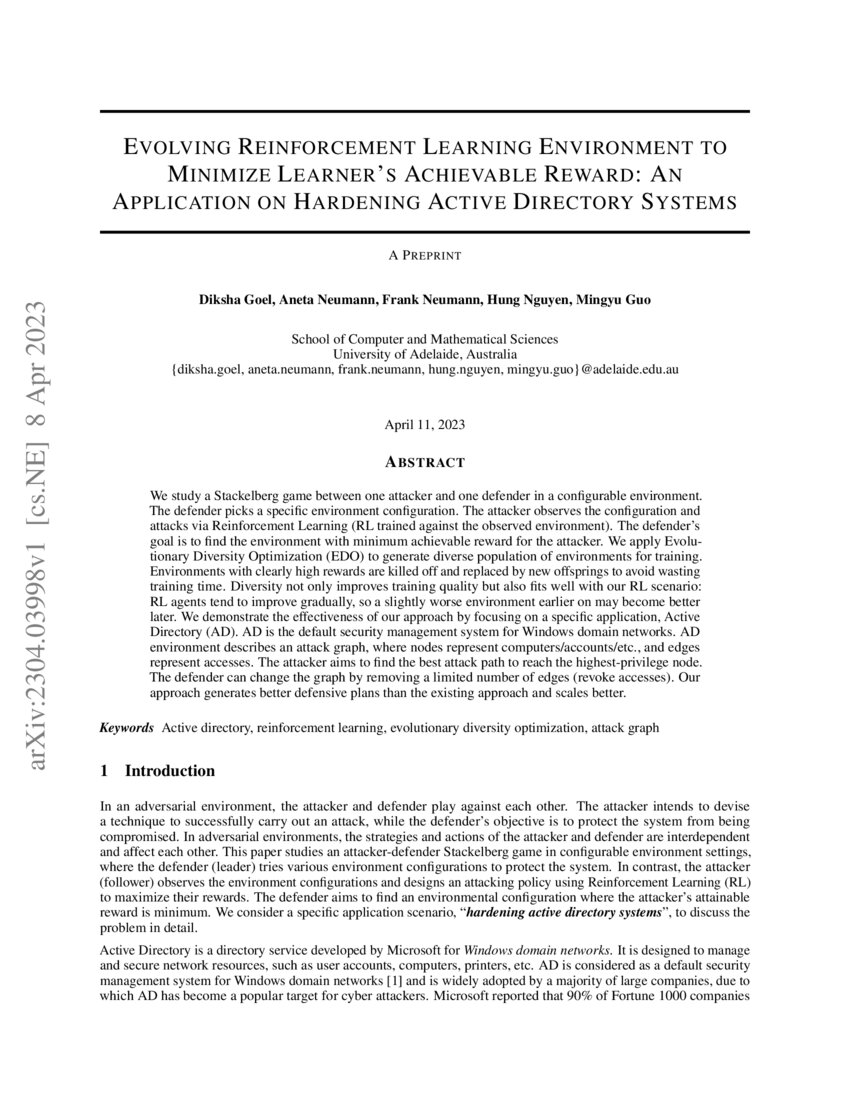 Evolving Reinforcement Learning Environment To Minimize Learner S Achievable Reward An