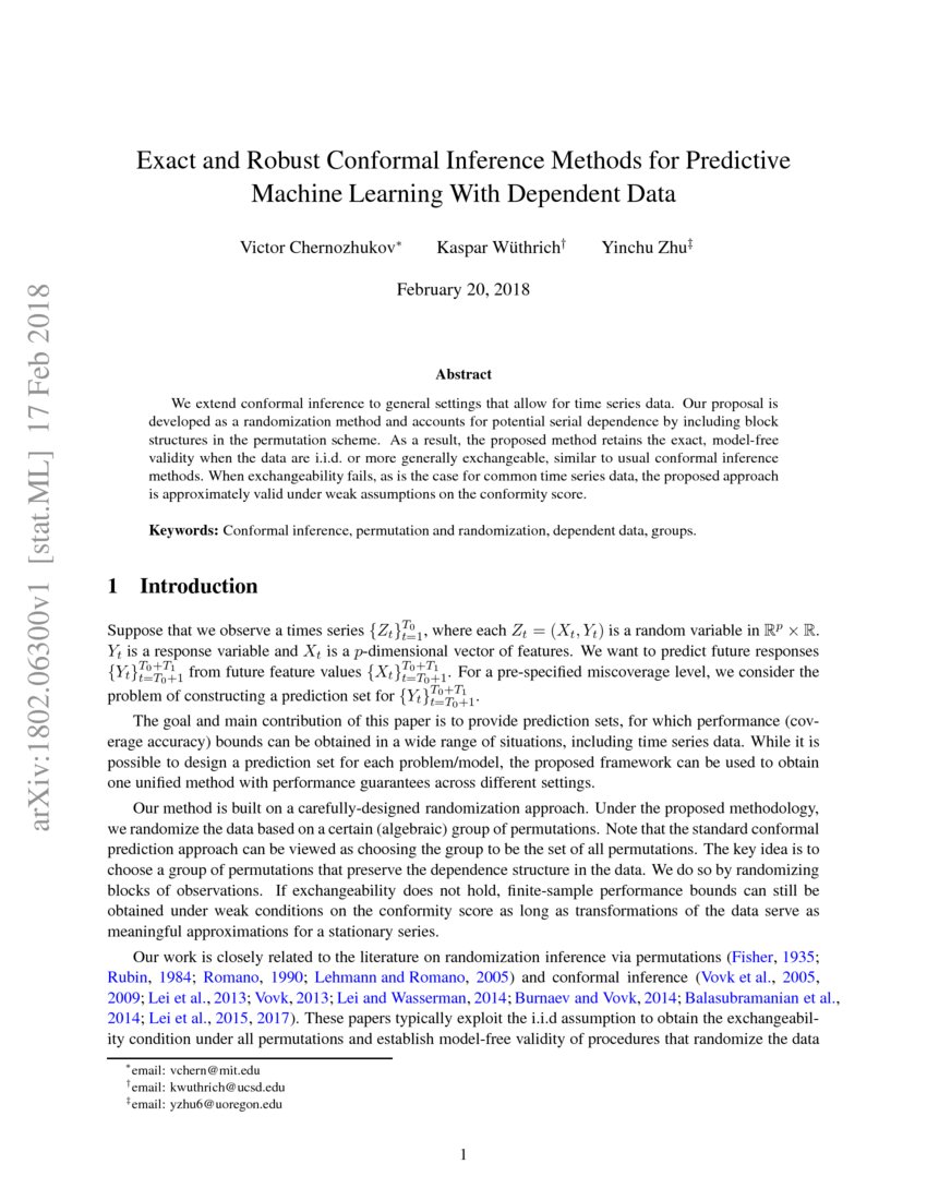 Exact And Robust Conformal Inference Methods For Predictive Machine Learning With Dependent Data