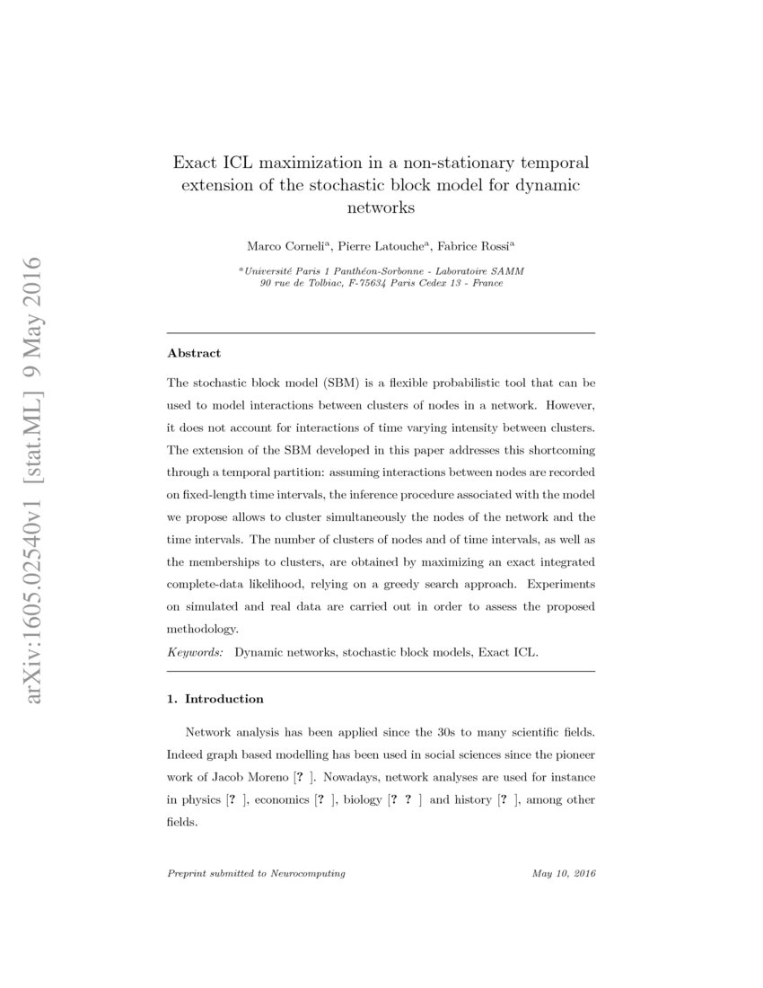 Exact ICL maximization in a non-stationary temporal extension of the stochastic block model for ...