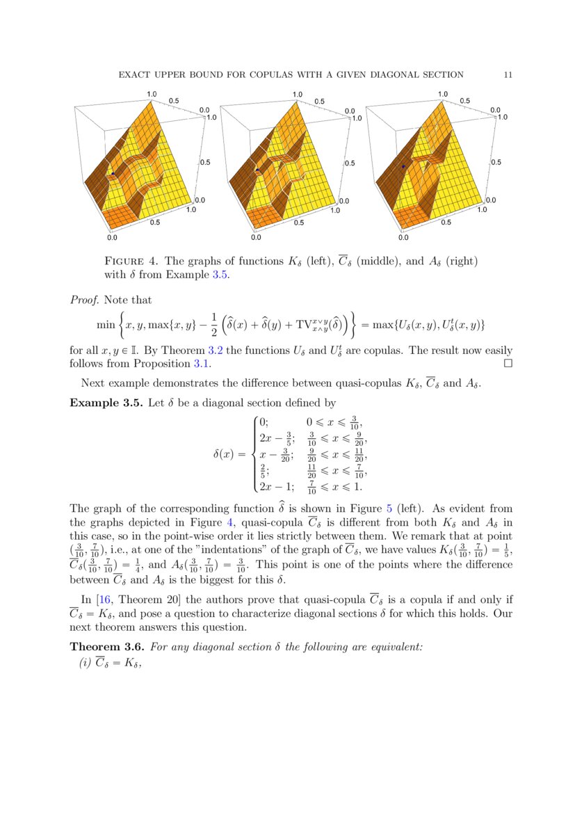 Exact upper bound for copulas with a given diagonal section | DeepAI