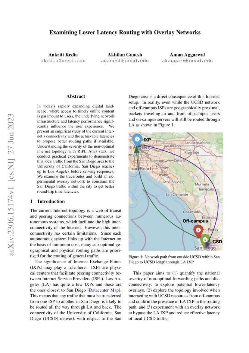 Examining Lower Latency Routing With Overlay Networks Deepai