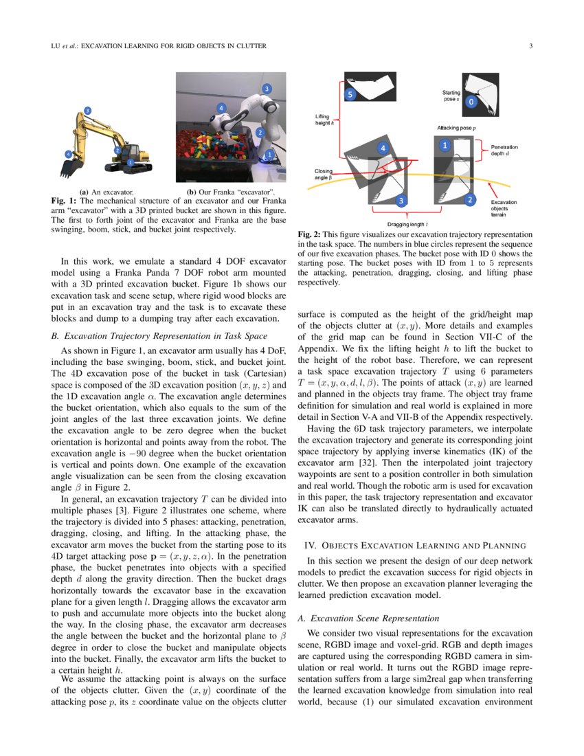 Excavation Learning For Rigid Objects In Clutter Deepai