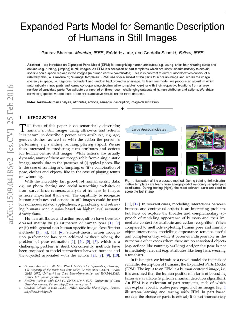 Expanded Parts Model for Semantic Description of Humans in Still Images ...