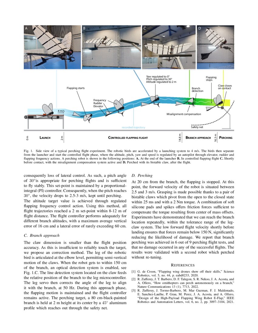 Experimental method for perching flapping-wing aerial robots | DeepAI