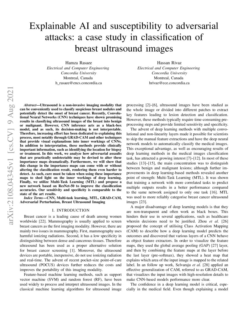 Explainable AI and susceptibility to adversarial attacks: a case study ...