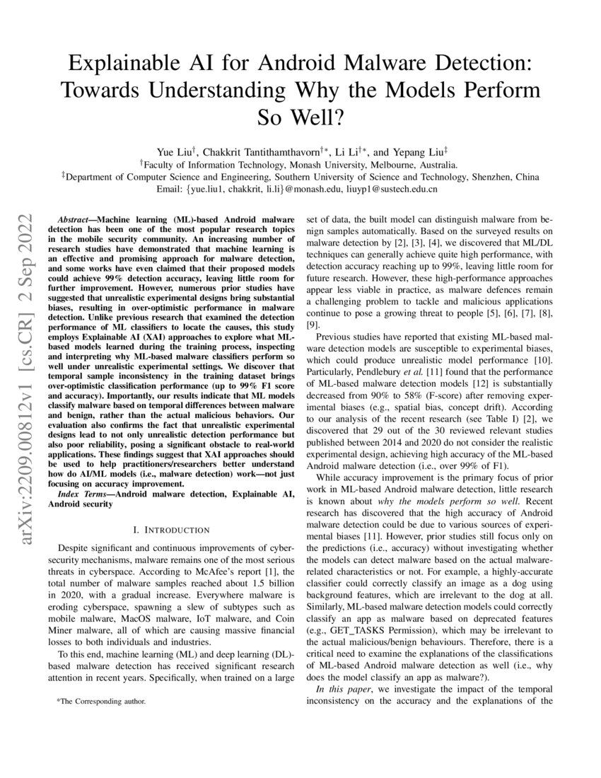 Explainable Ai For Android Malware Detection Towards Understanding Why