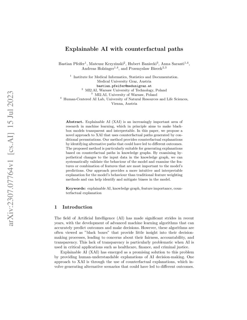 Explainable Ai With Counterfactual Paths Deepai