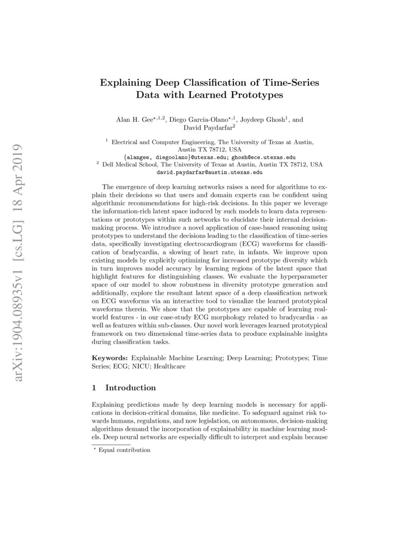 Explaining Deep Classification of Time-Series Data with Learned ... Explaining Deep Classification of Time-Series Data with Learned ...