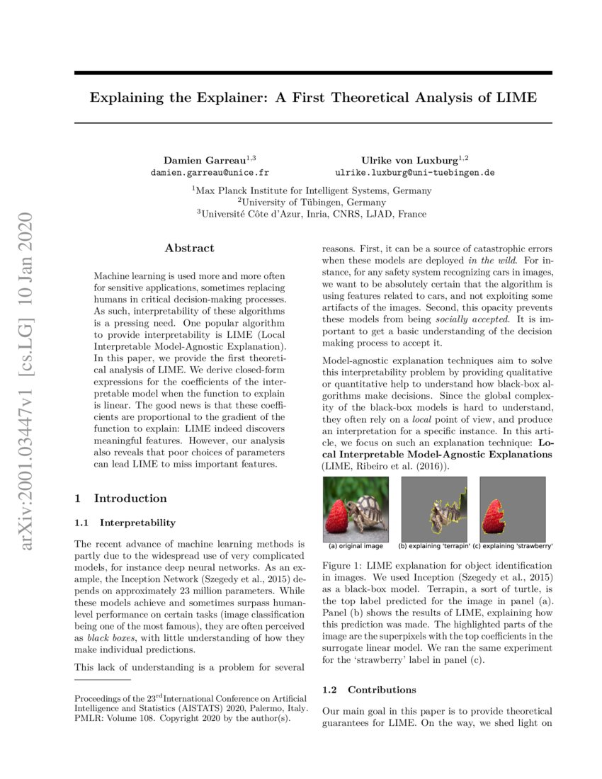 Explaining the Explainer: A First Theoretical Analysis of LIME | DeepAI