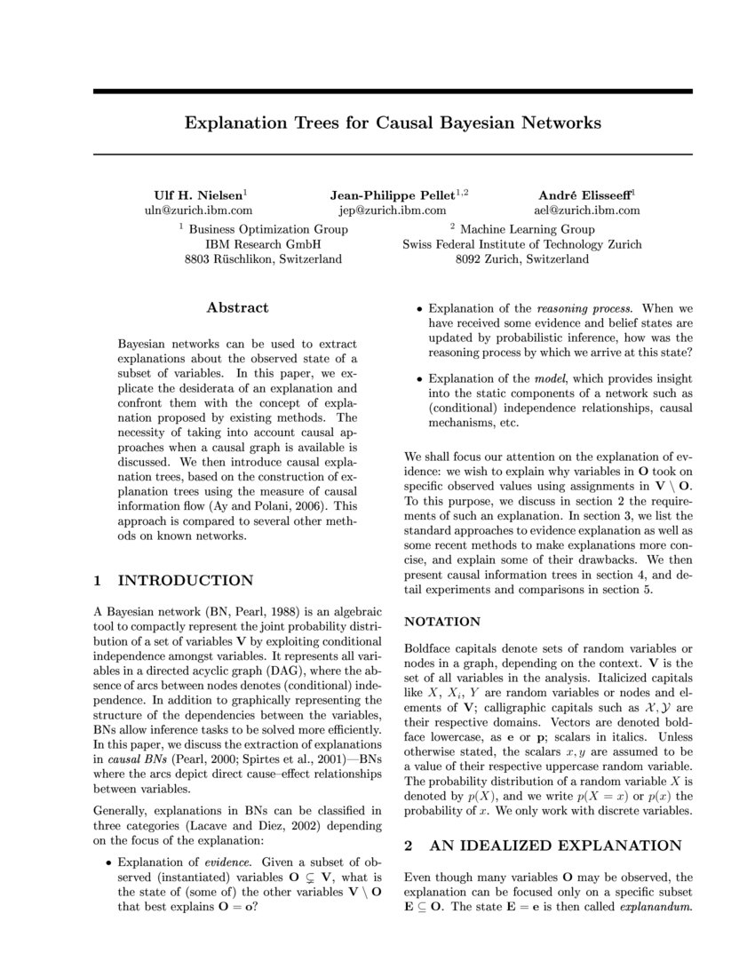 Explanation Trees for Causal Bayesian Networks | DeepAI