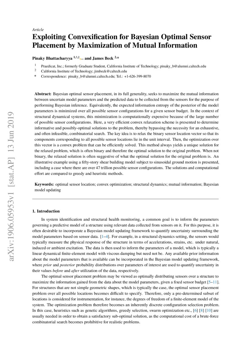 Exploiting Convexification For Bayesian Optimal Sensor Placement By