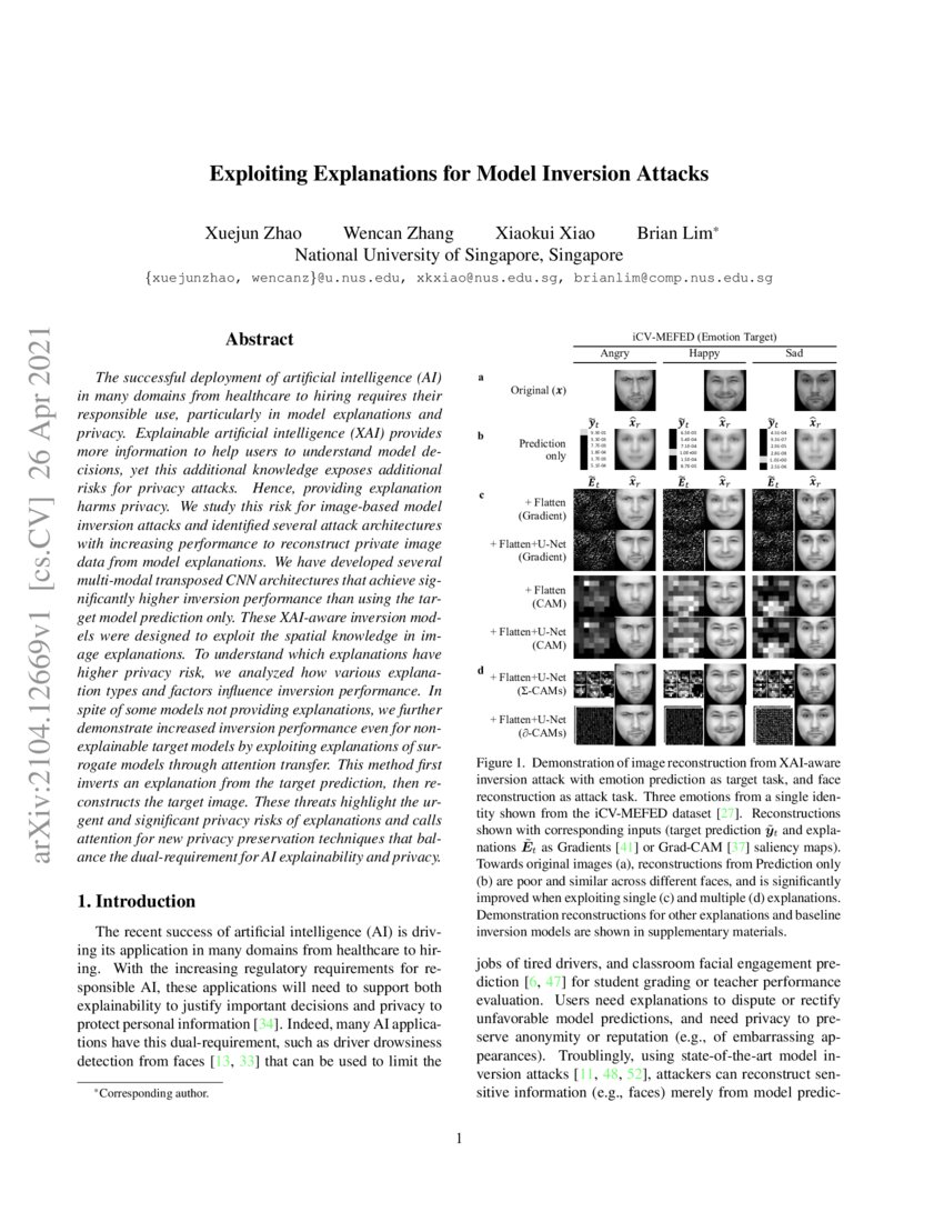 Exploiting Explanations for Model Inversion Attacks | DeepAI