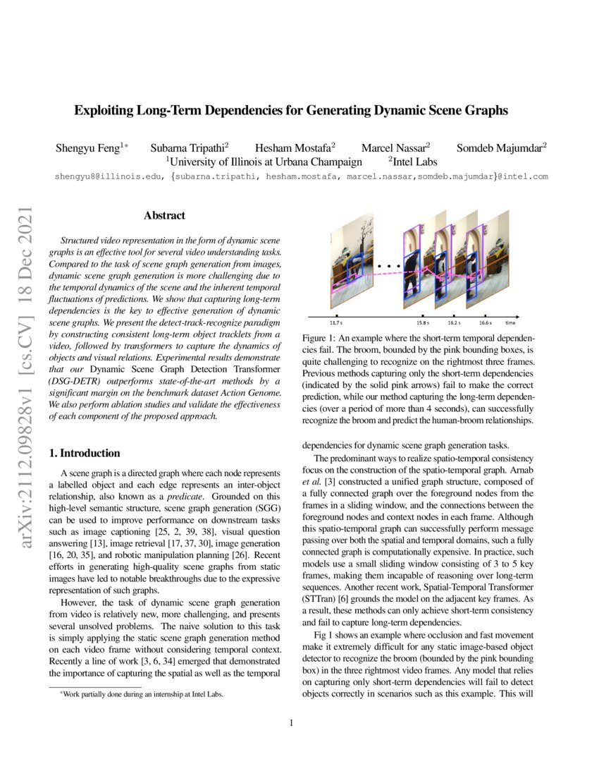 Exploiting Long-Term Dependencies for Generating Dynamic Scene Graphs | DeepAI