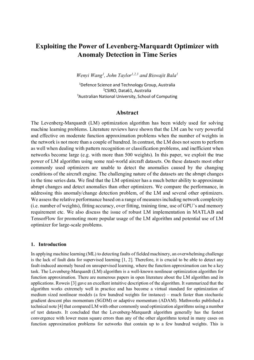 Exploiting the Power of Levenberg-Marquardt Optimizer with Anomaly ... Exploiting the Power of Levenberg-Marquardt Optimizer with Anomaly ...