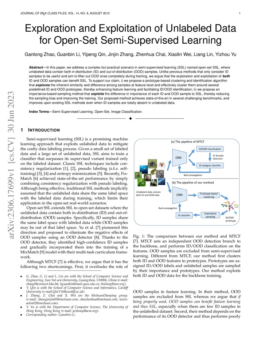 Exploration And Exploitation Of Unlabeled Data For Open Set Semi