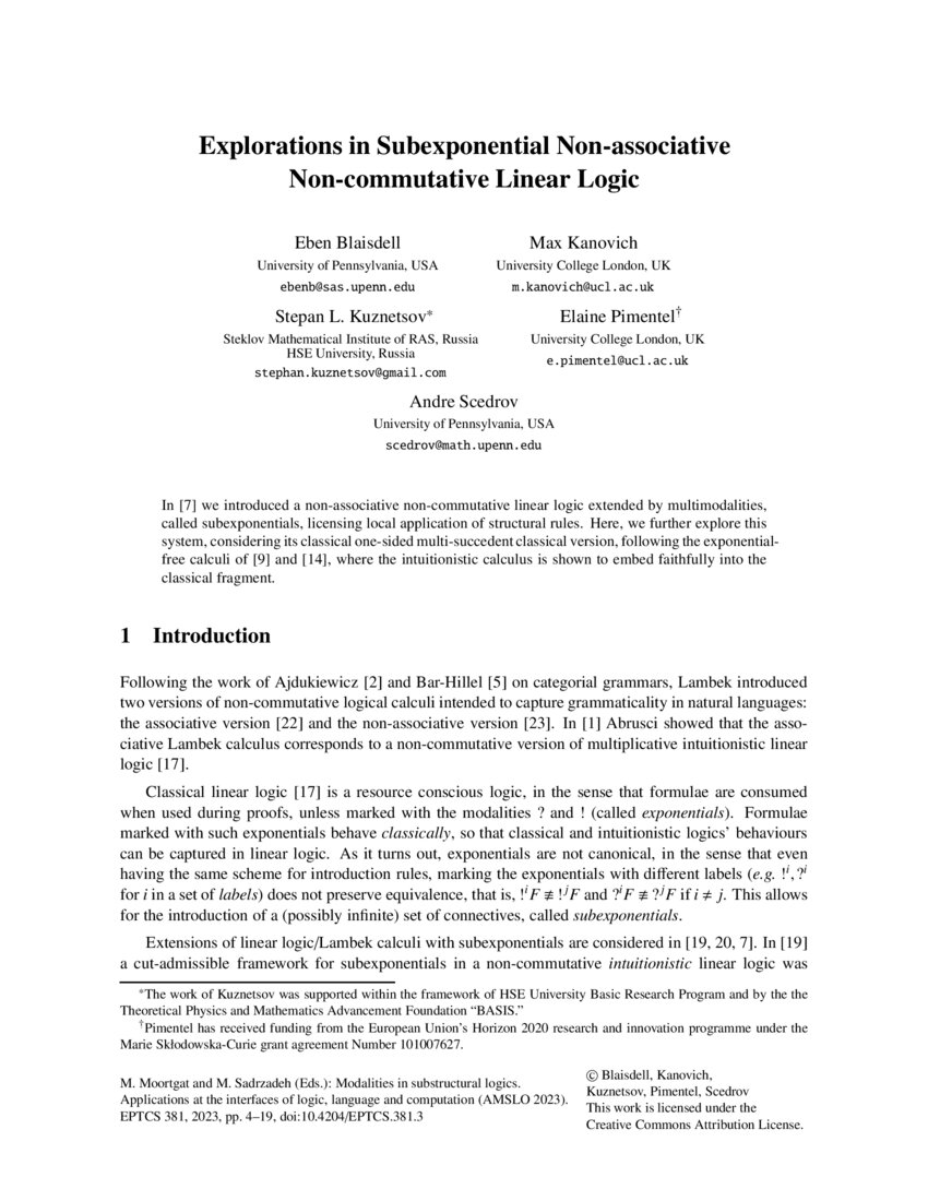 Explorations in Subexponential Non-associative Non-commutative Linear Logic | DeepAI