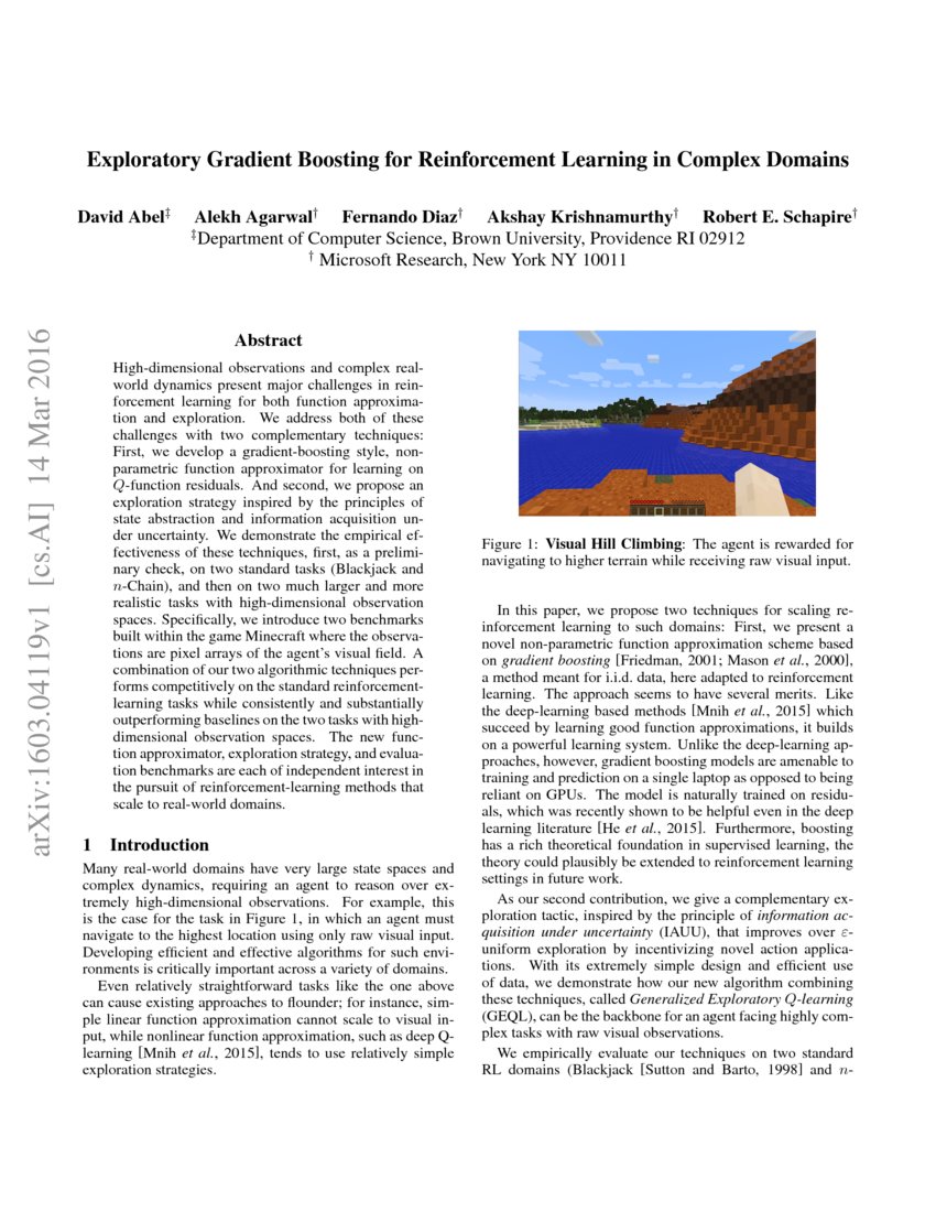Exploratory Gradient Boosting for Reinforcement Learning in Complex ...