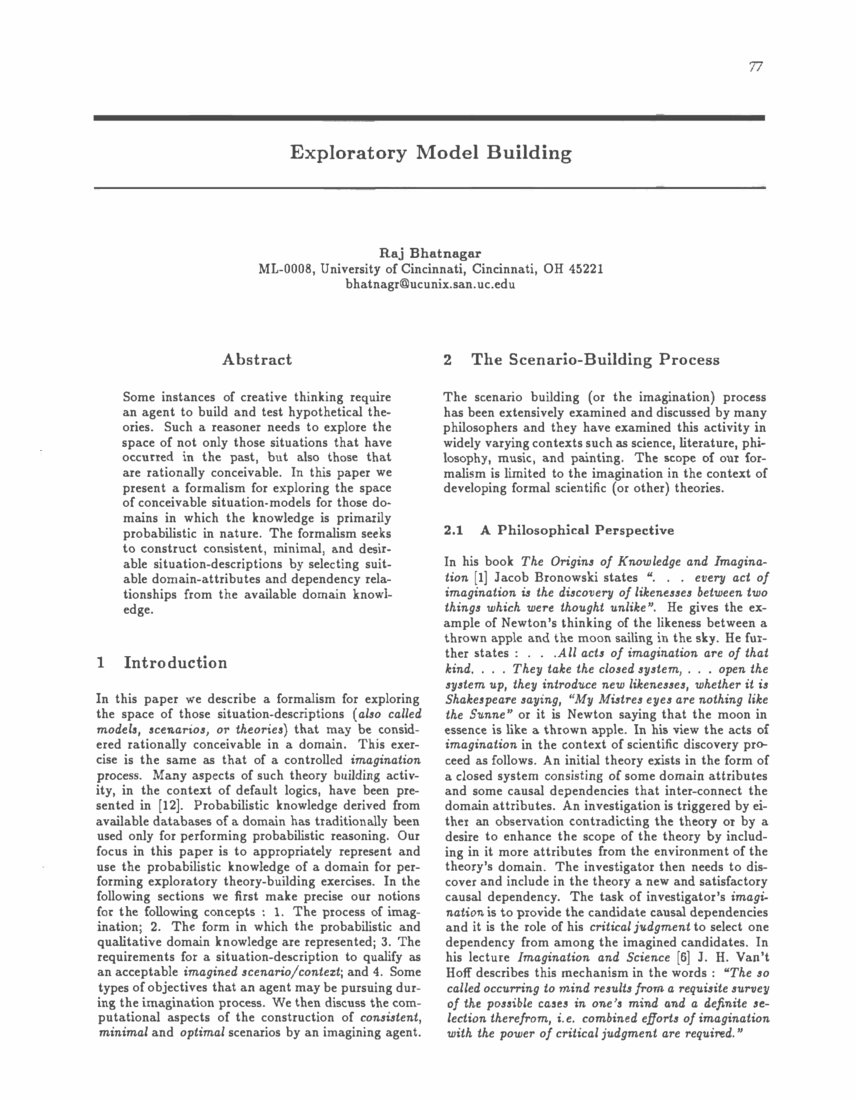 Exploratory Model Building | DeepAI