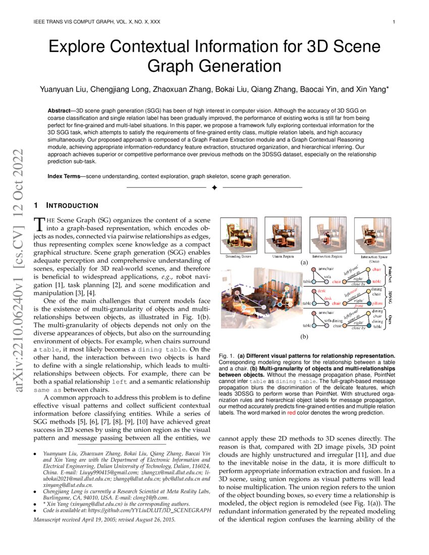 Explore Contextual Information For 3d Scene Graph Generation Deepai