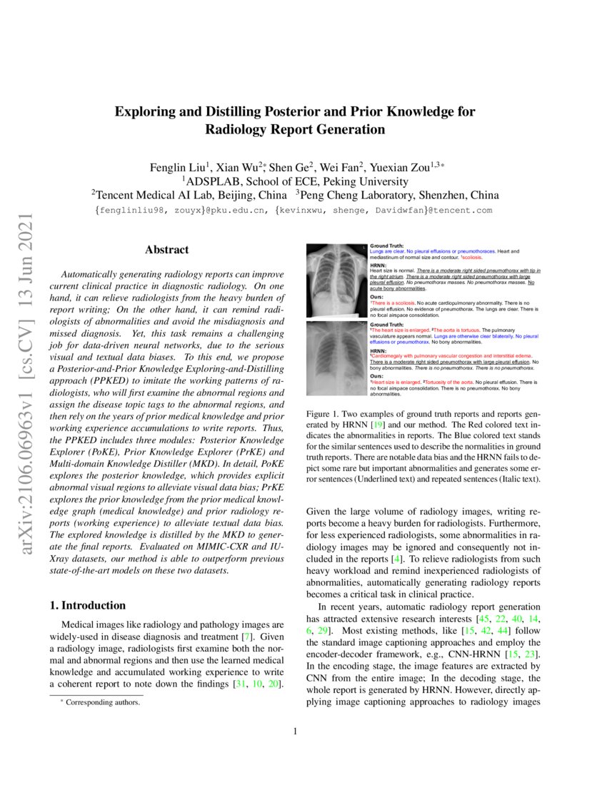 Exploring and Distilling Posterior and Prior Knowledge for Radiology ...