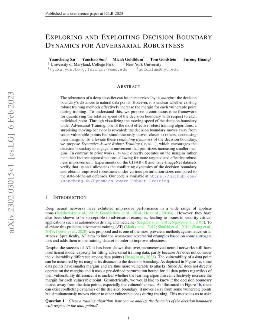 Exploring and Exploiting Decision Boundary Dynamics for Adversarial ... Exploring and Exploiting Decision Boundary Dynamics for Adversarial ...