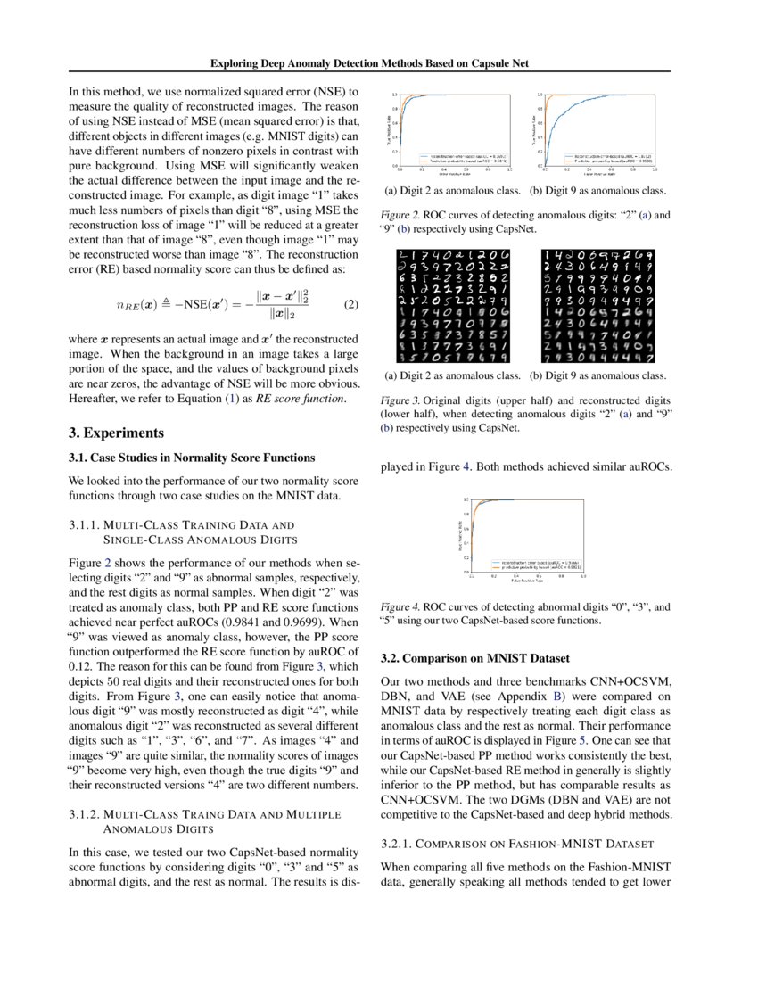Exploring Deep Anomaly Detection Methods Based on Capsule Net | DeepAI