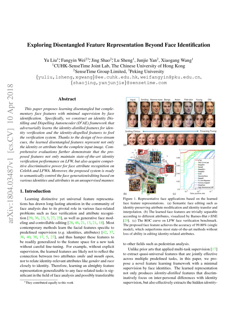 Exploring Disentangled Feature Representation Beyond Face ...