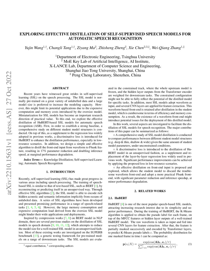 Exploring Effective Distillation Of Self Supervised Speech Models For Automatic Speech