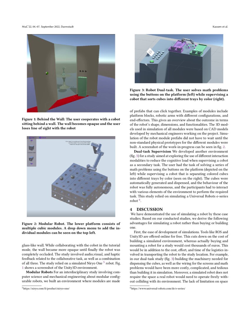 Exploring Human Robot Interaction By Simulating Robots Deepai