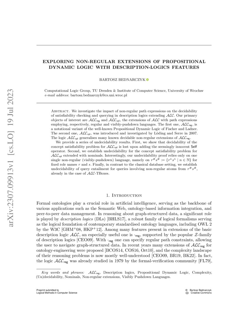 Exploring Non Regular Extensions Of Propositional Dynamic Logic With Description Logics Features