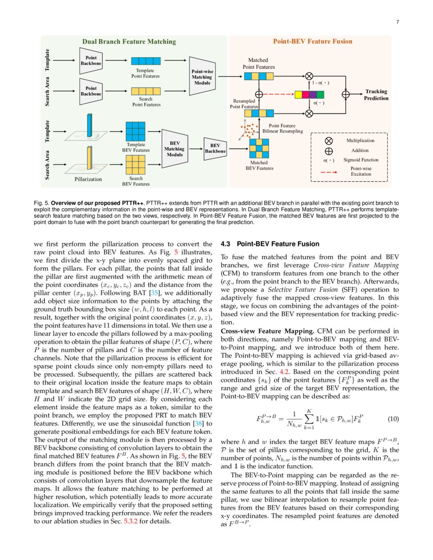 Exploring Point-BEV Fusion for 3D Point Cloud Object Tracking with Transformer | DeepAI