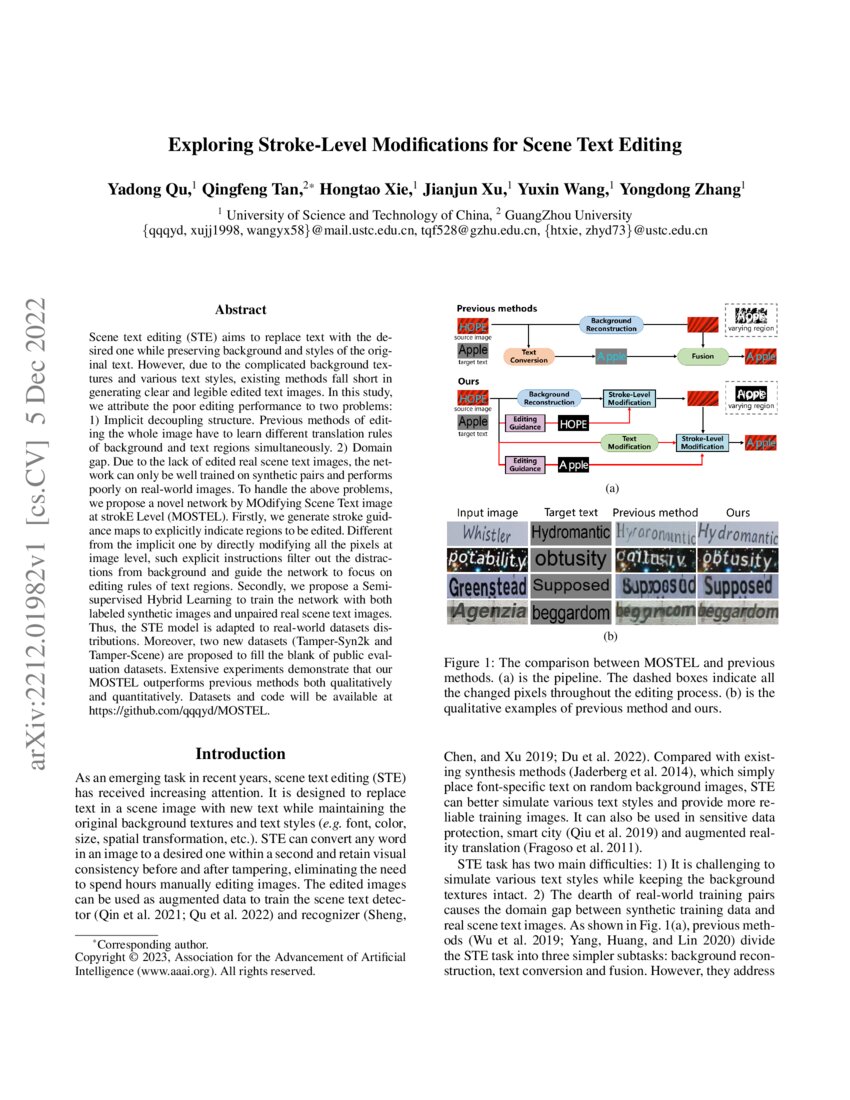 Exploring Stroke-Level Modifications for Scene Text Editing | DeepAI Exploring Stroke-Level Modifications for Scene Text Editing | DeepAI