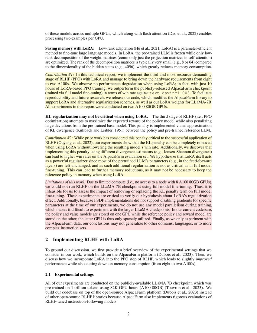 Exploring the impact of low-rank adaptation on the performance, efficiency, and regularization ...