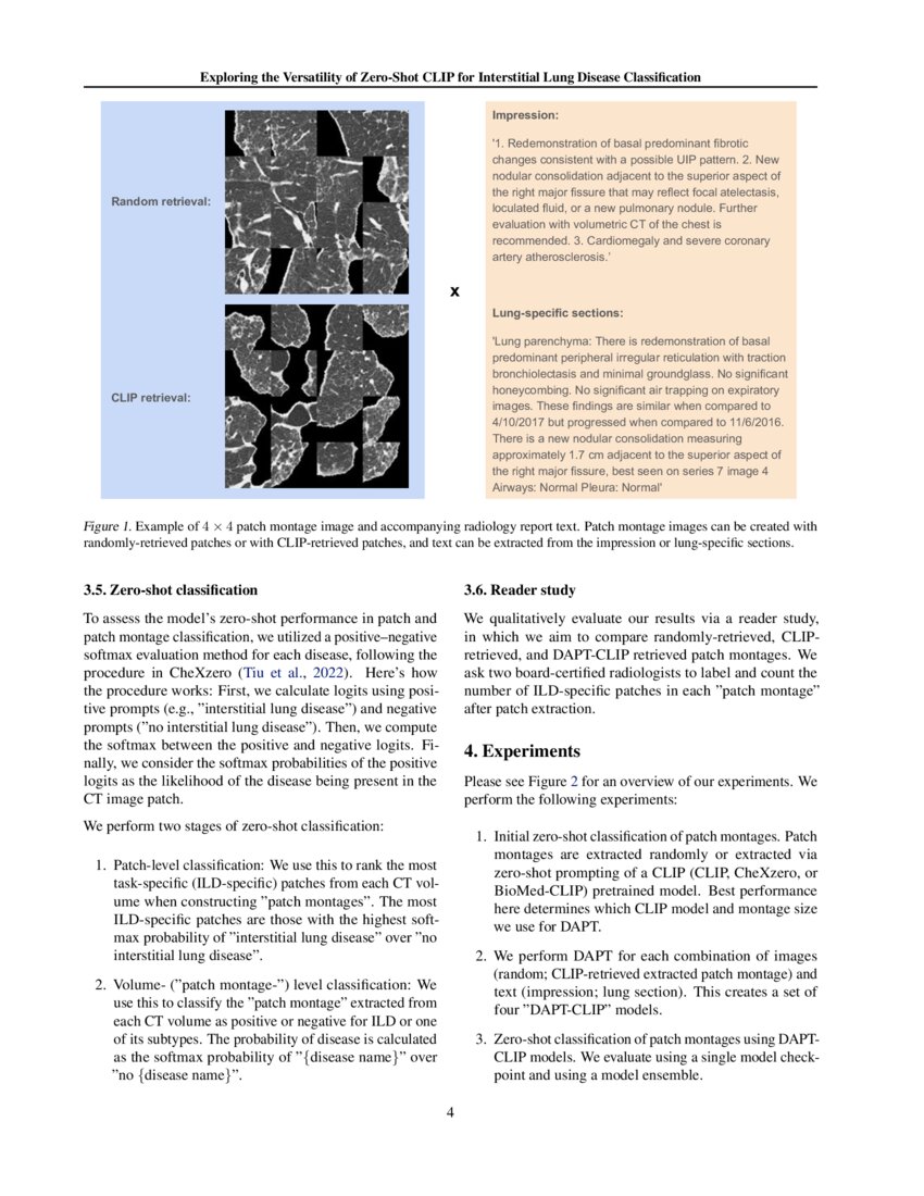 Exploring the Versatility of Zero-Shot CLIP for Interstitial Lung ...