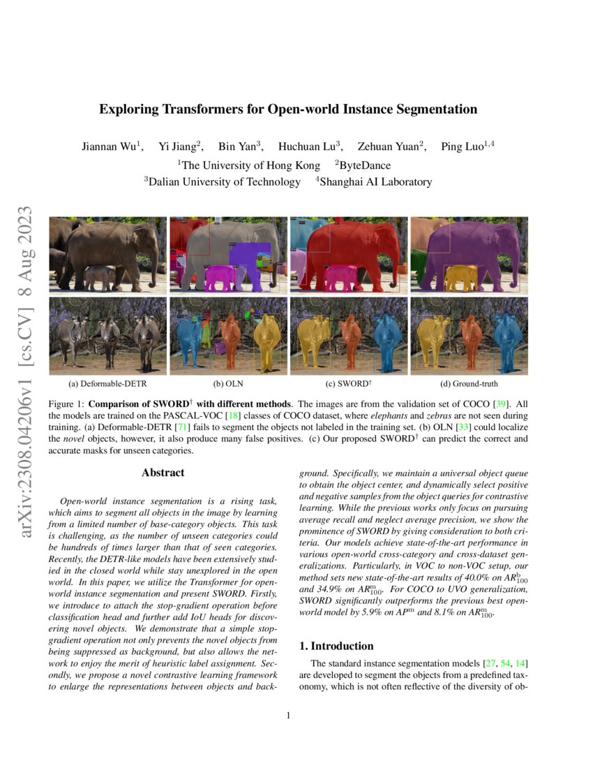 Exploring Transformers For Open World Instance Segmentation Deepai