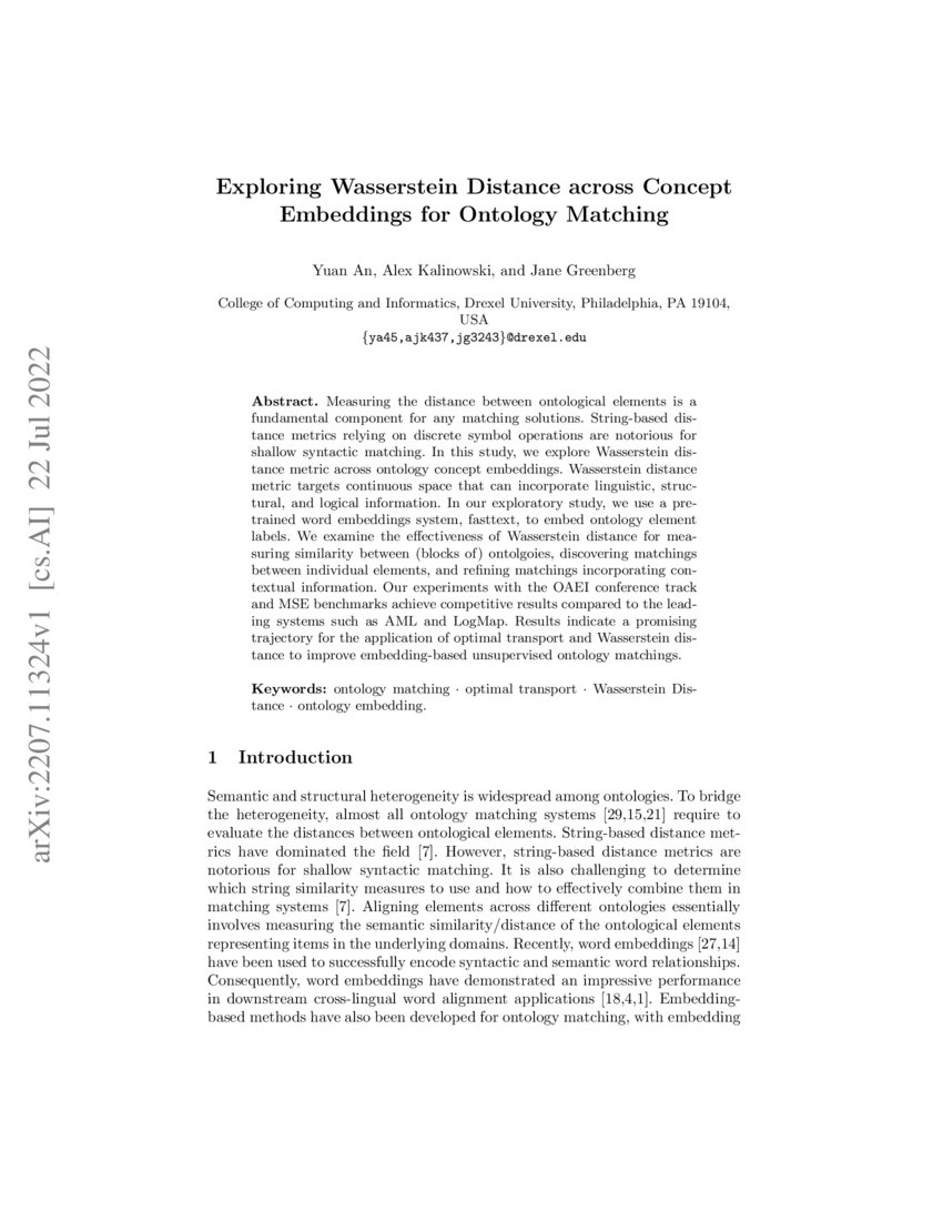 Exploring Wasserstein Distance across Concept Embeddings for Ontology ...