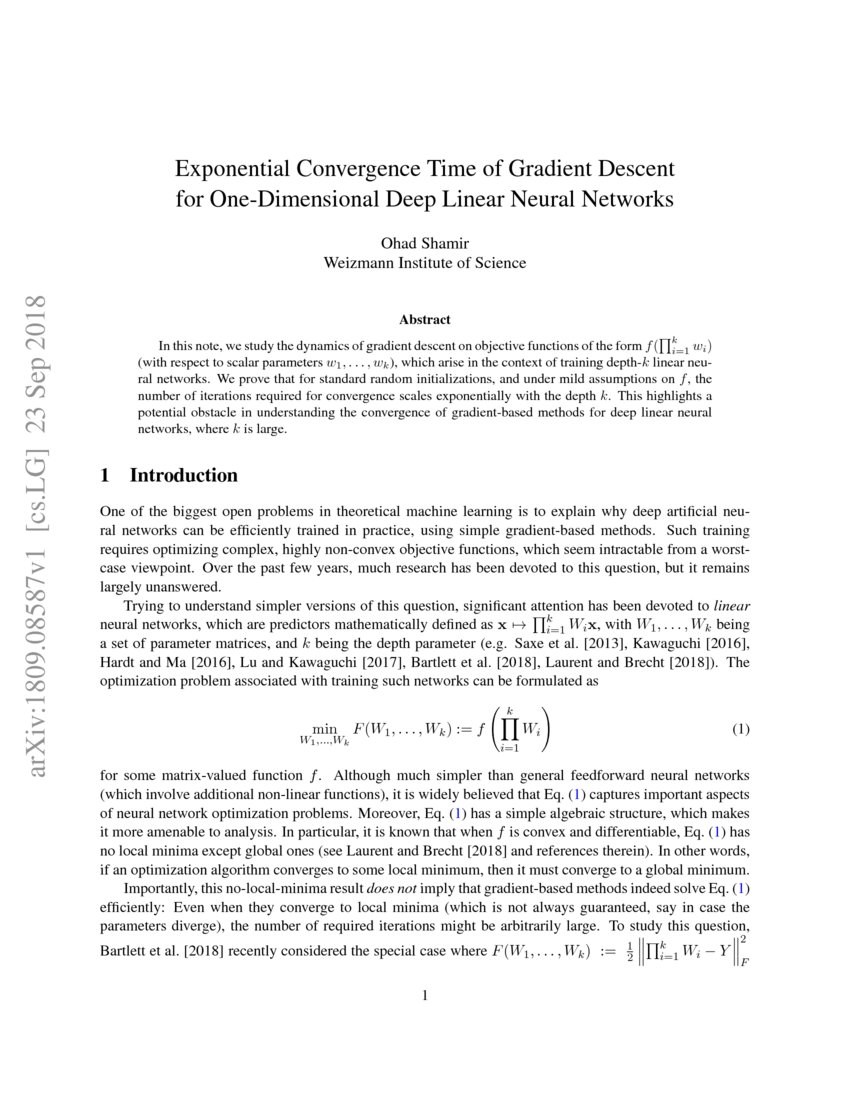 Exponential Convergence Time Of Gradient Descent For One Dimensional