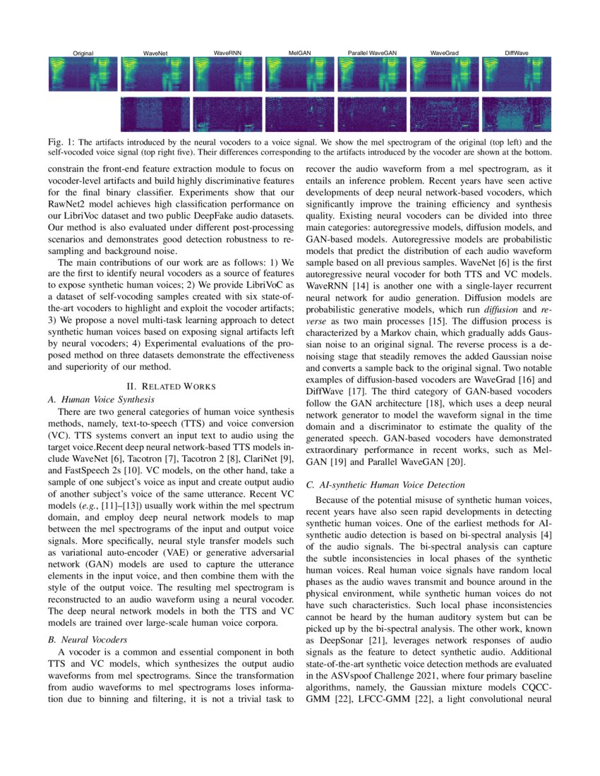 Exposing Ai Synthesized Human Voices Using Neural Vocoder Artifacts