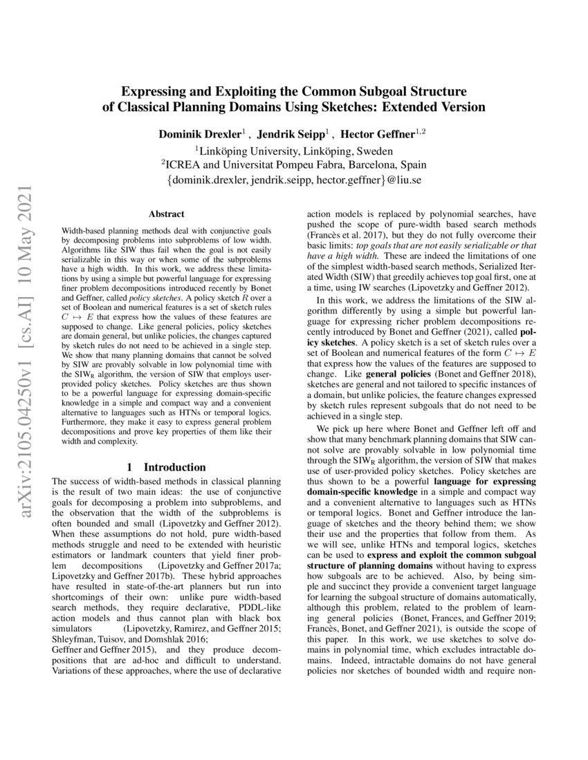 Expressing and Exploiting the Common Subgoal Structure of Classical ...