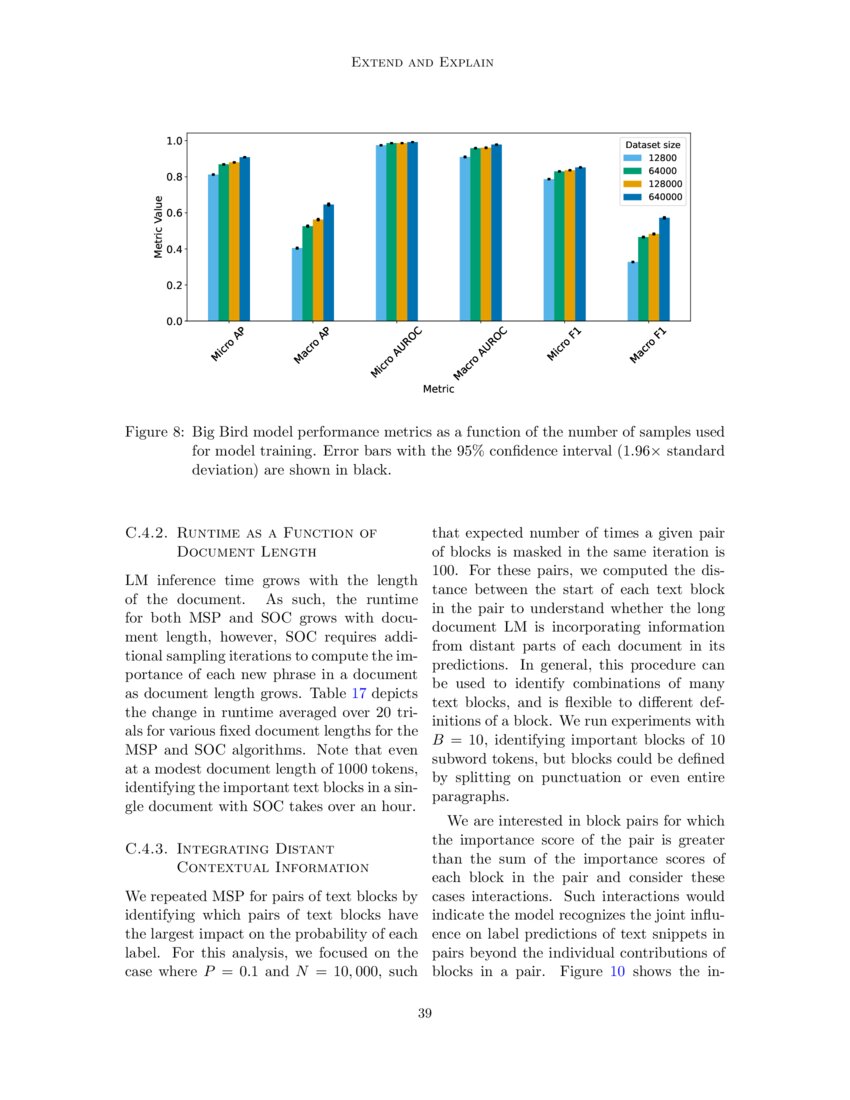 Extend and Explain: Interpreting Very Long Language Models | DeepAI