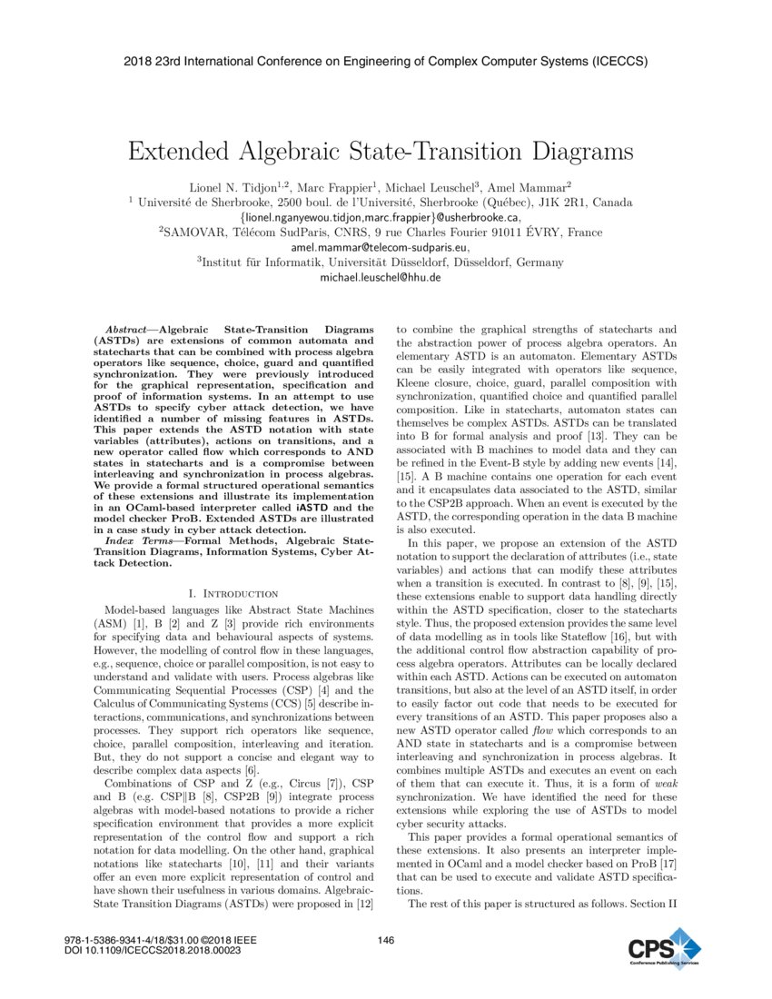 Extended Algebraic State Transition Diagrams | DeepAI