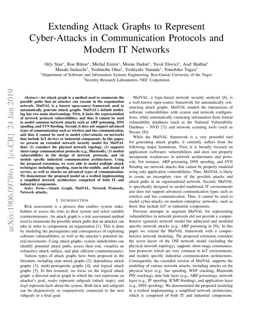 Extending Attack Graphs to Represent Cyber-Attacks in Communication ...