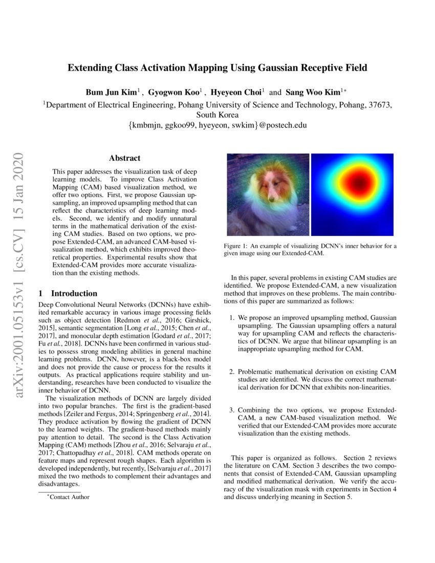 Extending Class Activation Mapping Using Gaussian Receptive Field Deepai 
