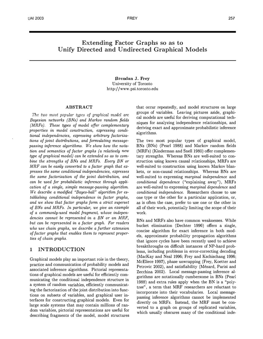 Extending Factor Graphs so as to Unify Directed and Undirected ...