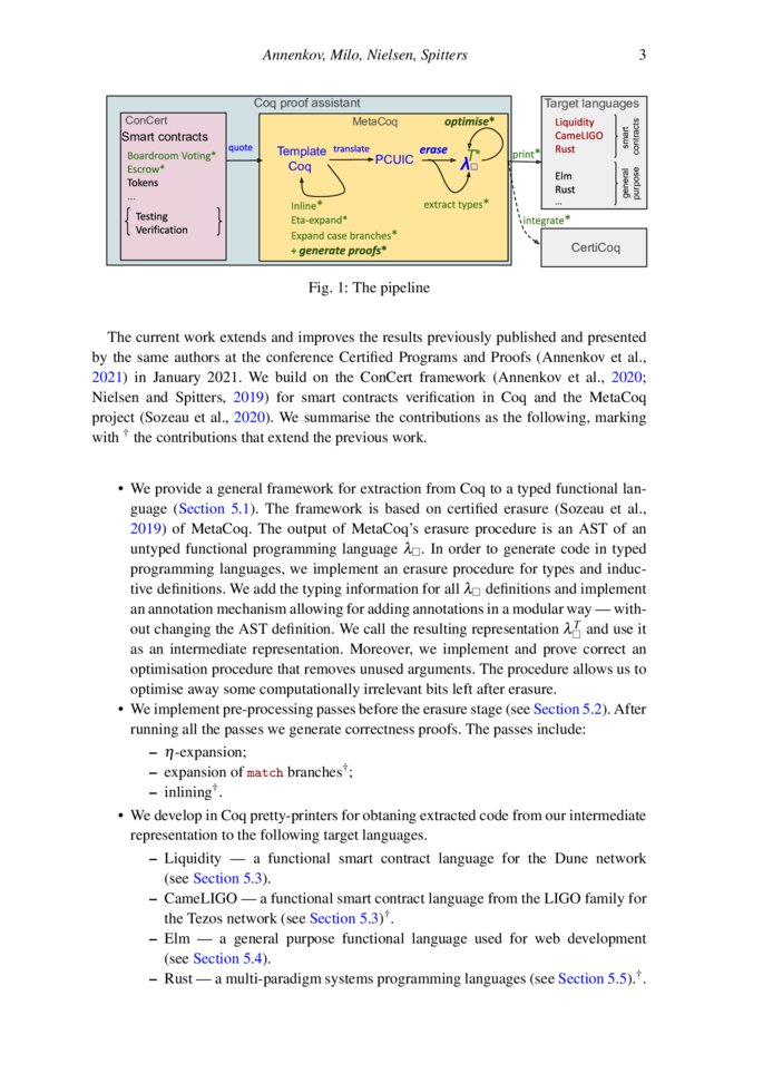 Extracting functional programs from Coq, in Coq | DeepAI