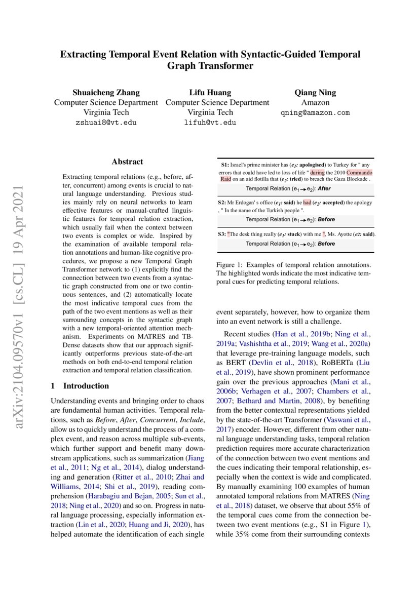 Extracting Temporal Event Relation With Syntactic Guided Temporal Graph