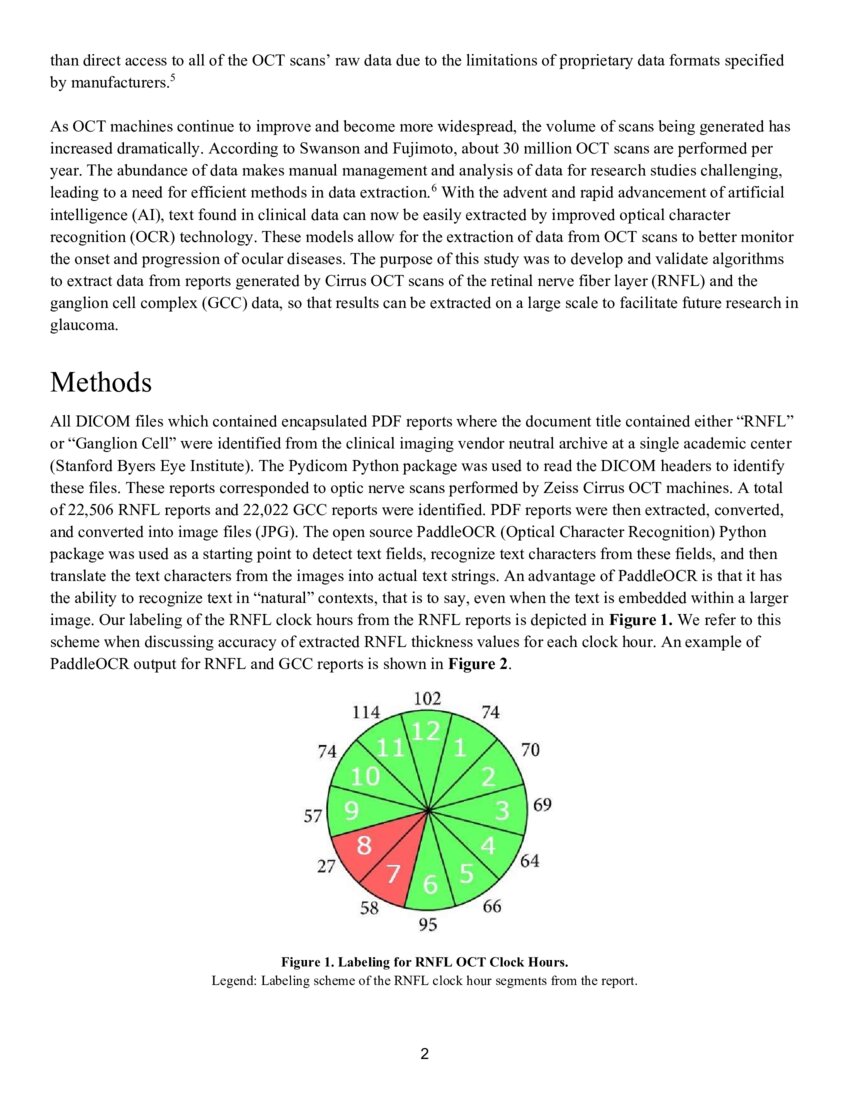 Extraction of Text from Optic Nerve Optical Coherence Tomography ...