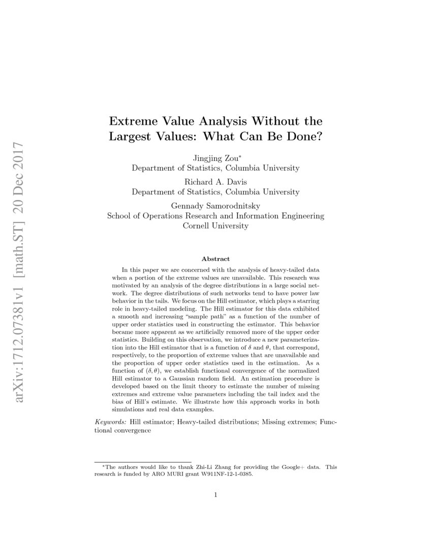 Extreme Value Analysis Without the Largest Values: What Can Be Done ...